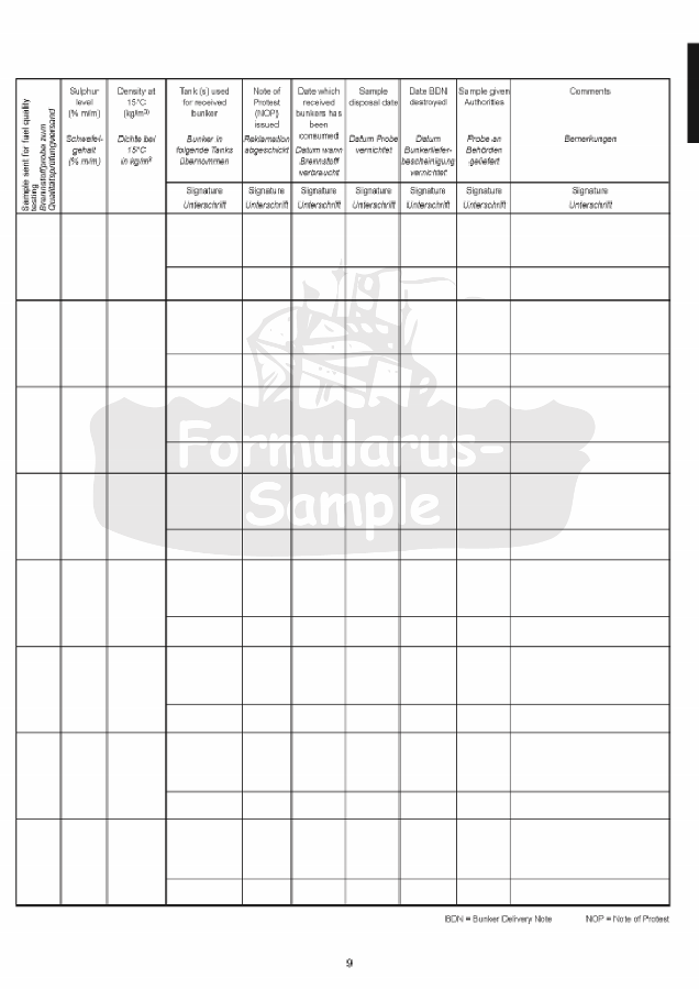 Webshop Datema Nautical Safety. Bunker Sample and SECA Fuel Change-Over Record Book